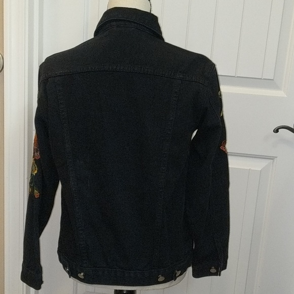 Gianni Bini | Jackets & Coats | Nwt Gianni Bini Embroidered Black Denim ...